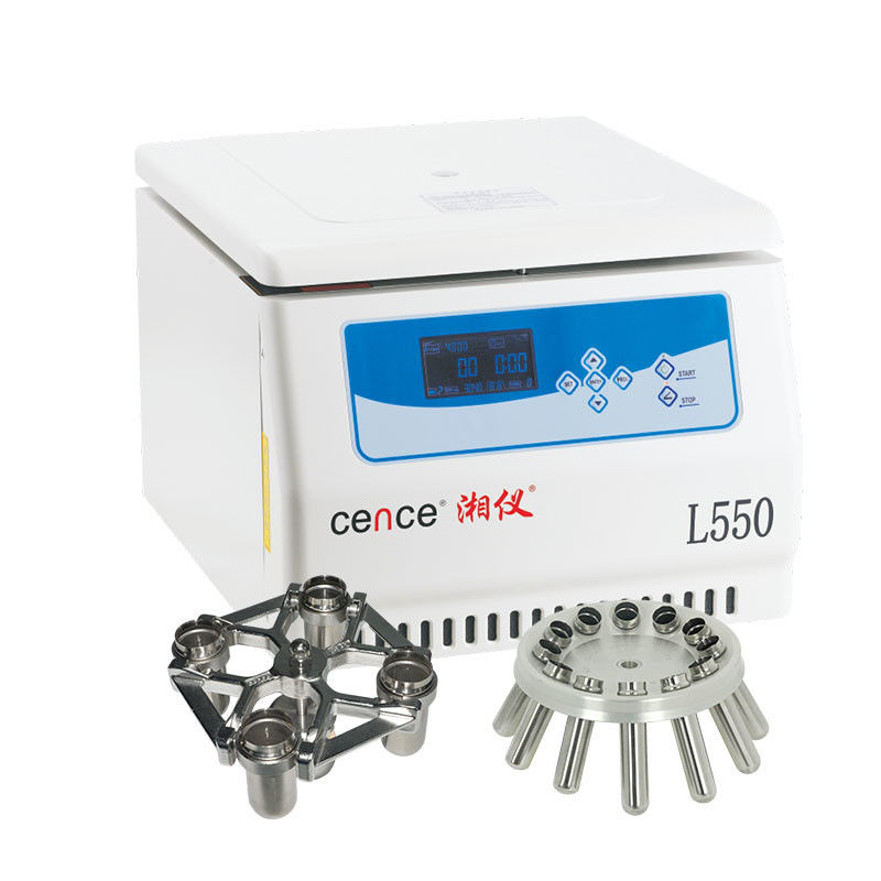 L550 Low Speed Centrifuge 5500rpm With Angle Rotor 12x15ml Swing Rotor 4x500ml